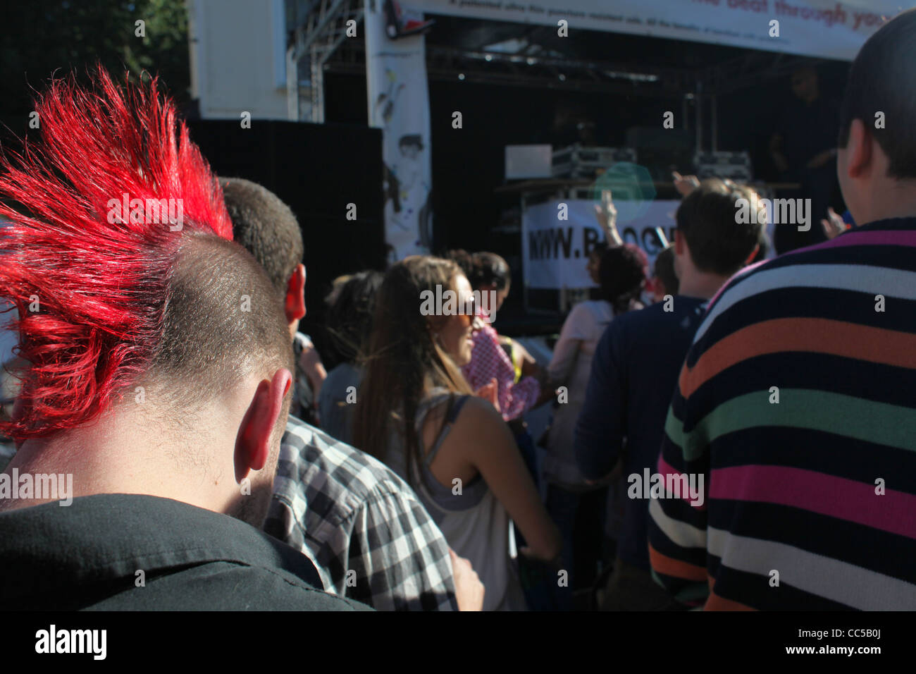 red haired punk at Notting hill carnival 2010 Stock Photo - Alamy