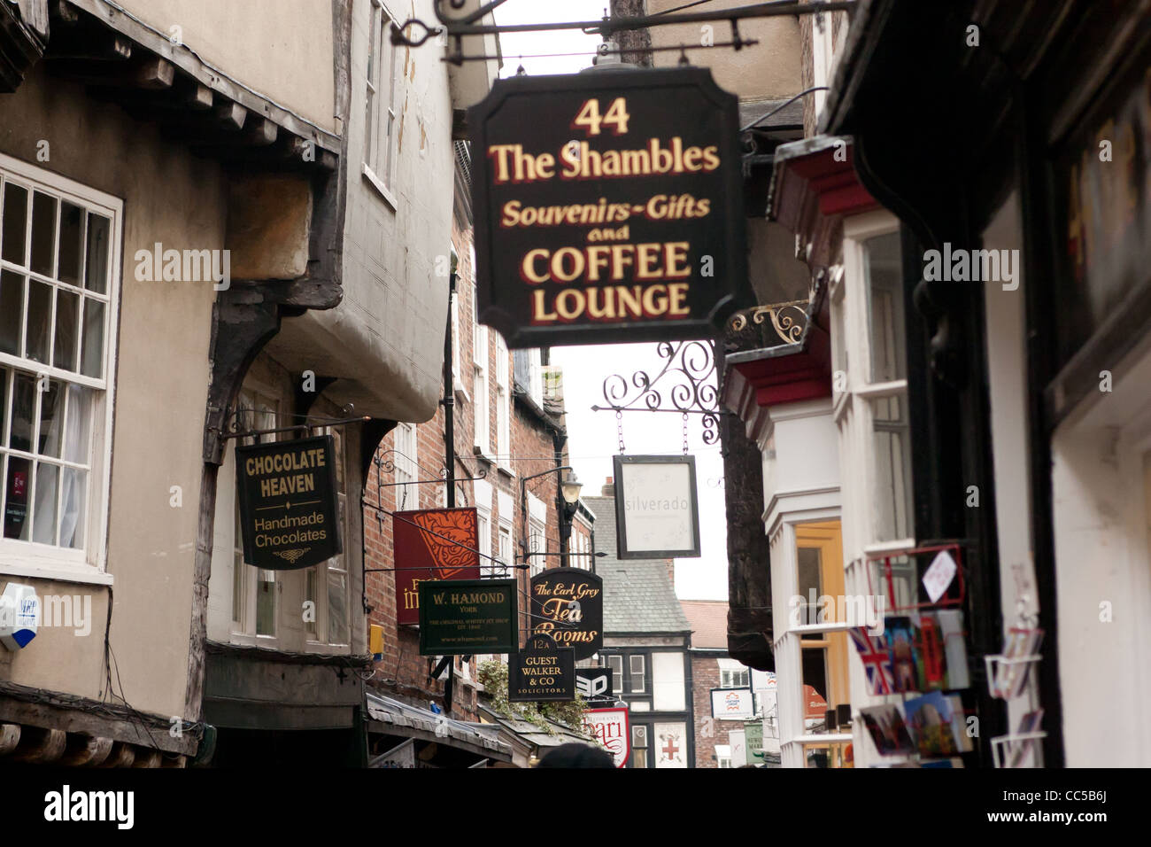 The Shambles medieval street in York, England Stock Photo - Alamy
