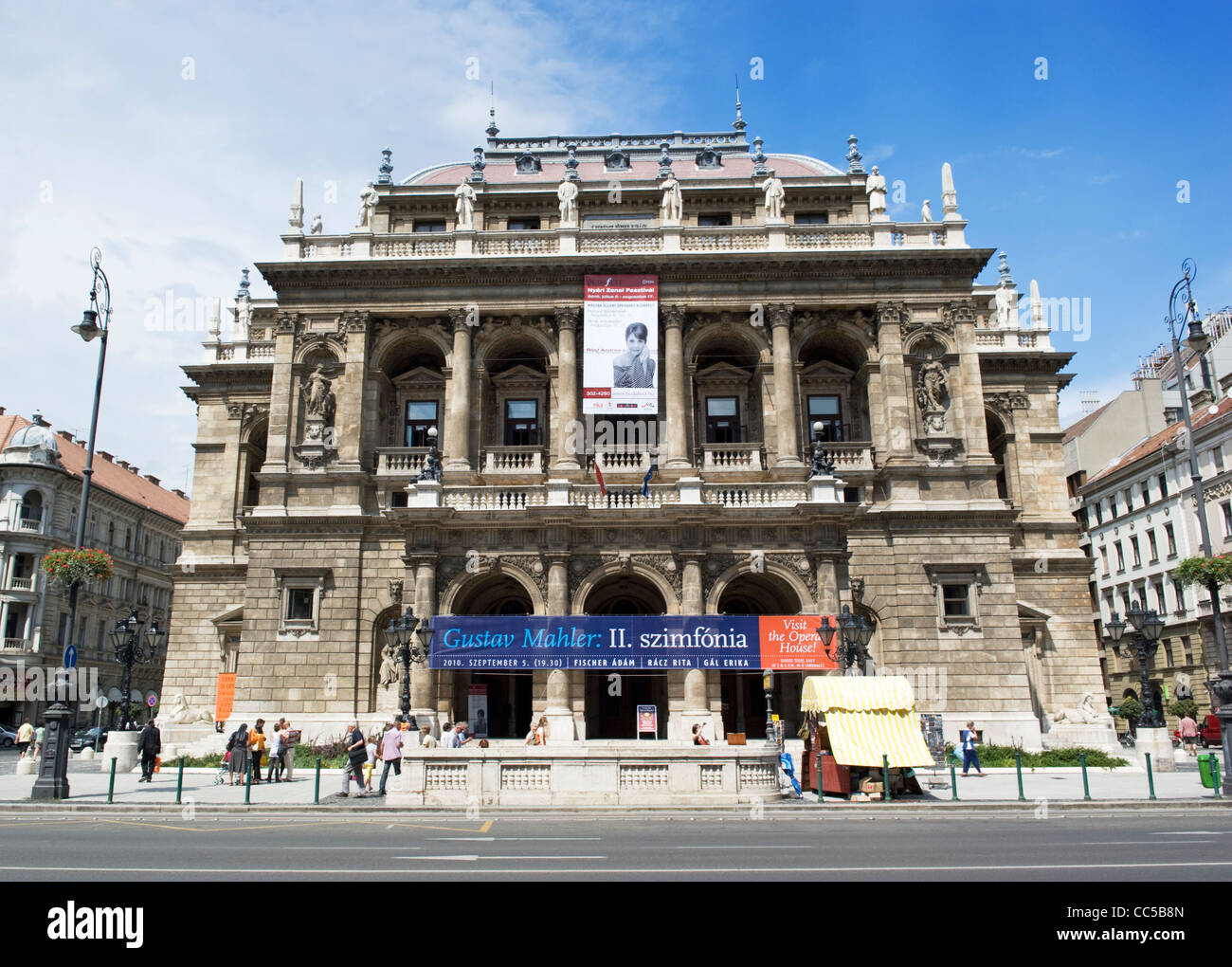 The Neo-Renaissance facade of the Hungarian State Opera House, Budapest ...
