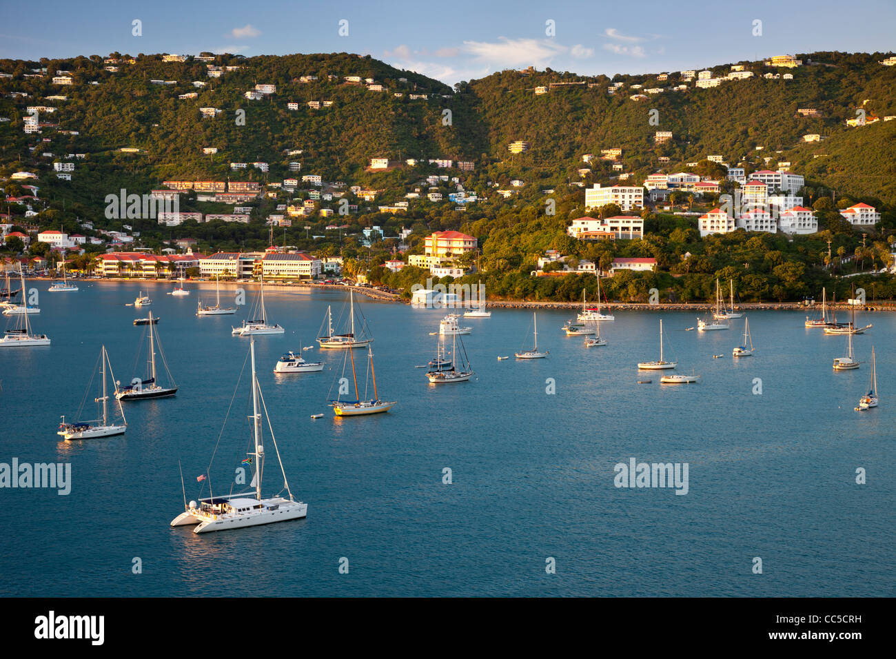 Charlotte amalie harbor harbour caribbean sea water hi-res stock ...