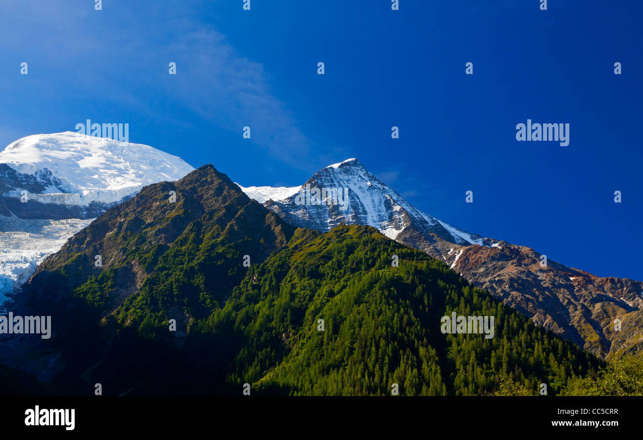 The summit of the Mont Blanc Massif in the French Alps the highest ...
