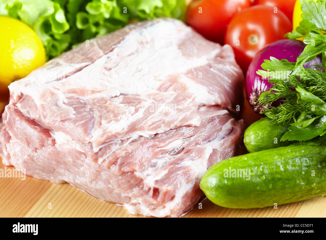 Meat and vegetables Stock Photo - Alamy