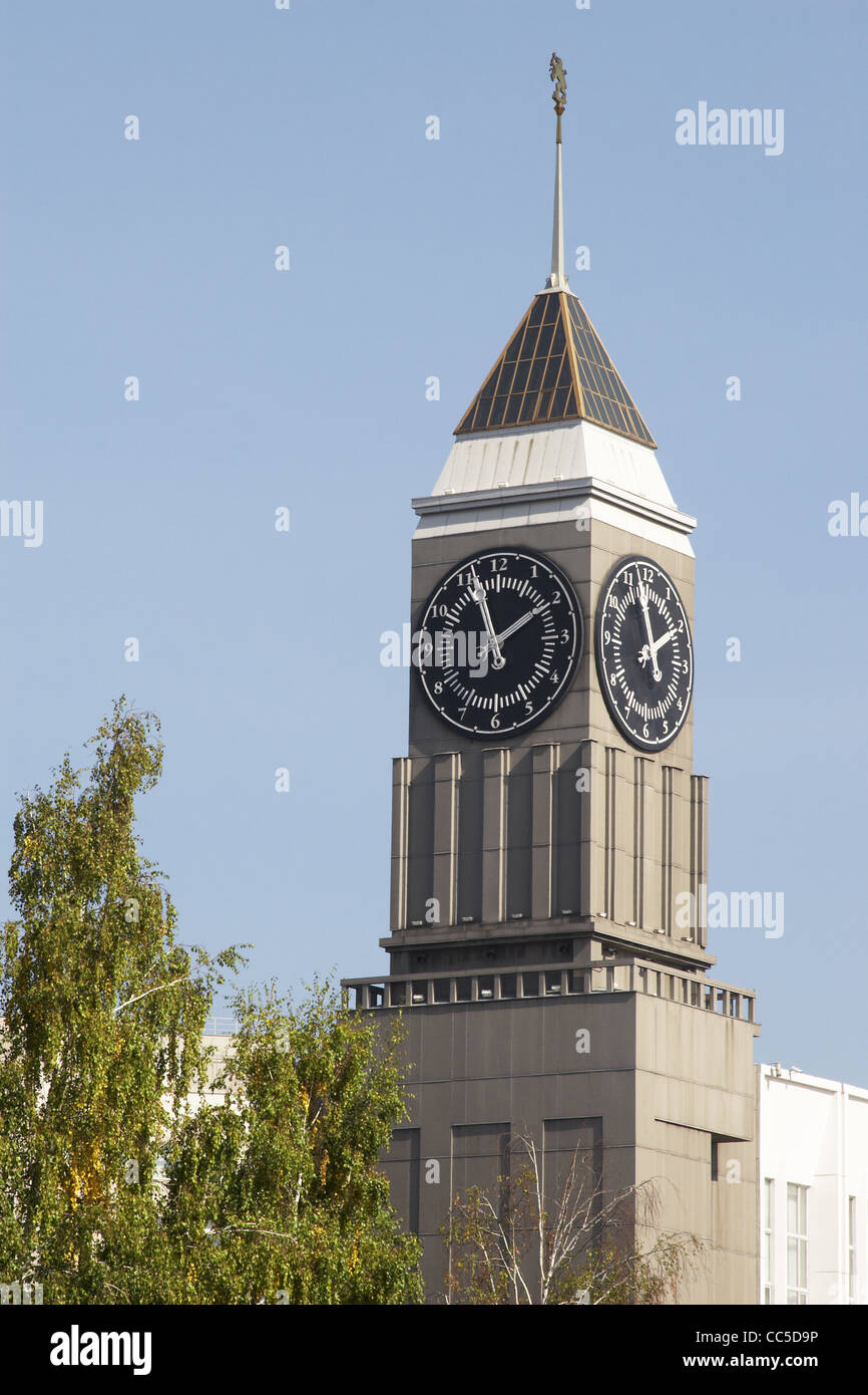 Clock tower building green hi-res stock photography and images - Alamy