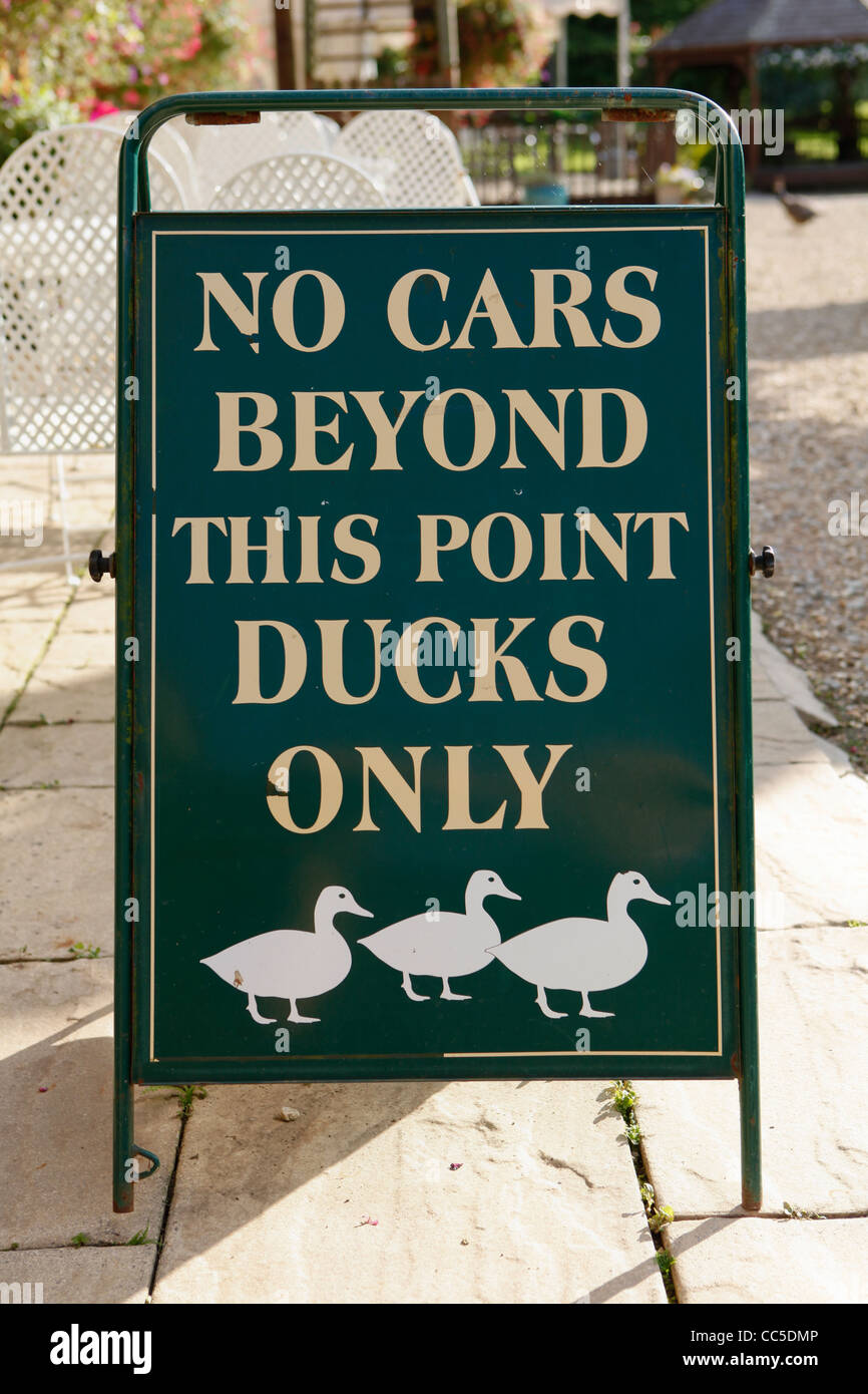 Ducks only sign in Somerset, England, UK Stock Photo - Alamy