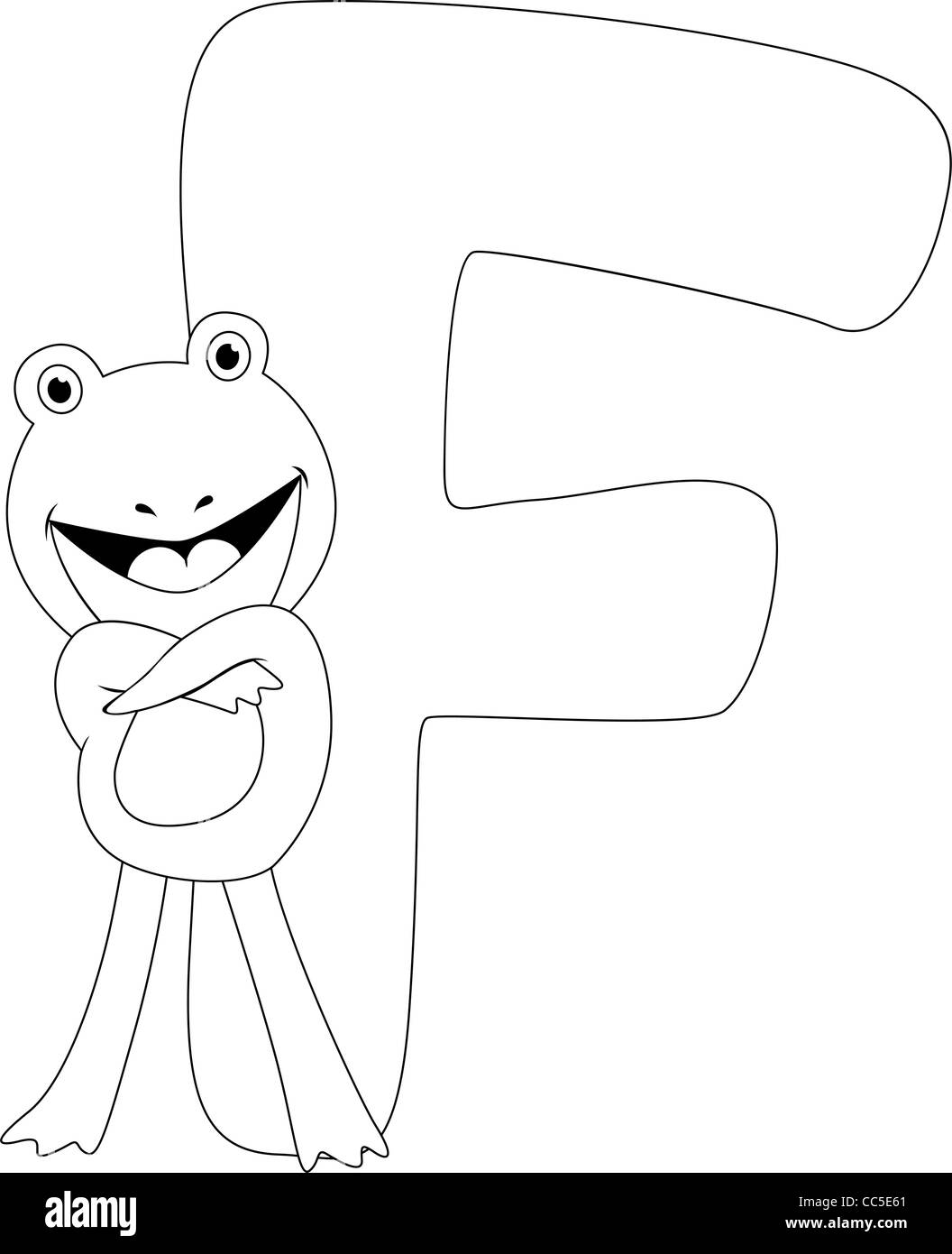 Letter frog cartoon illustration hi-res stock photography and images ...