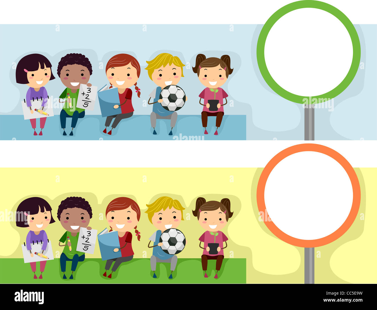 Header Illustration with an Educational Theme Stock Photo - Alamy