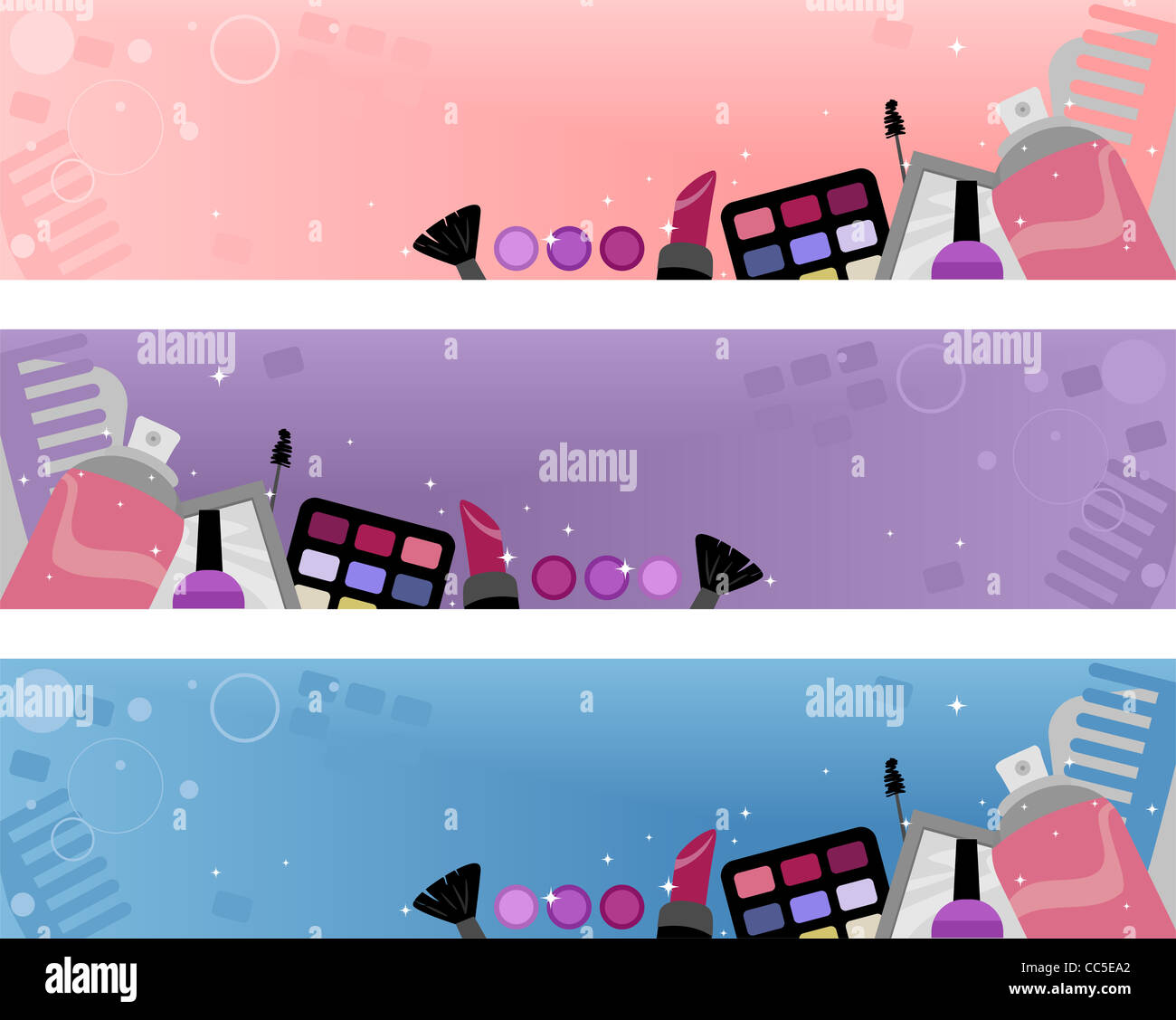 Header Illustration Featuring Cosmetic Products Stock Photo - Alamy