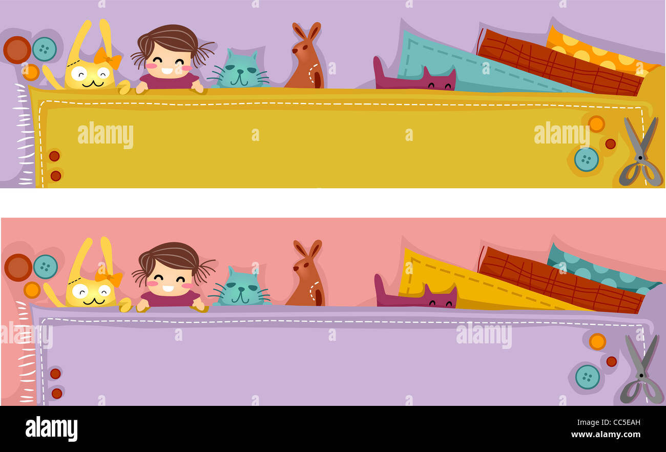 Header Illustration Featuring Plush Crafts Stock Photo - Alamy