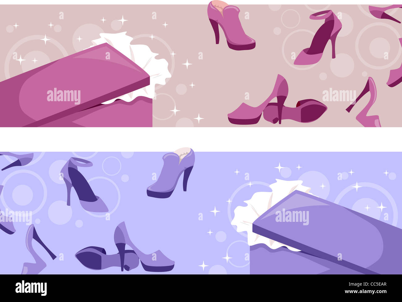 Header Illustration Featuring Shoes Stock Photo - Alamy