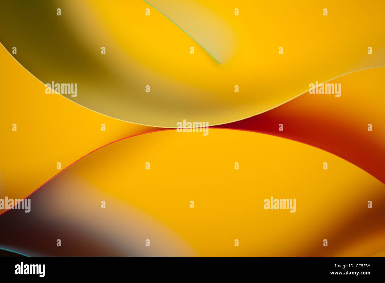 graphic abstract image of colorful origami pattern made of curved ...