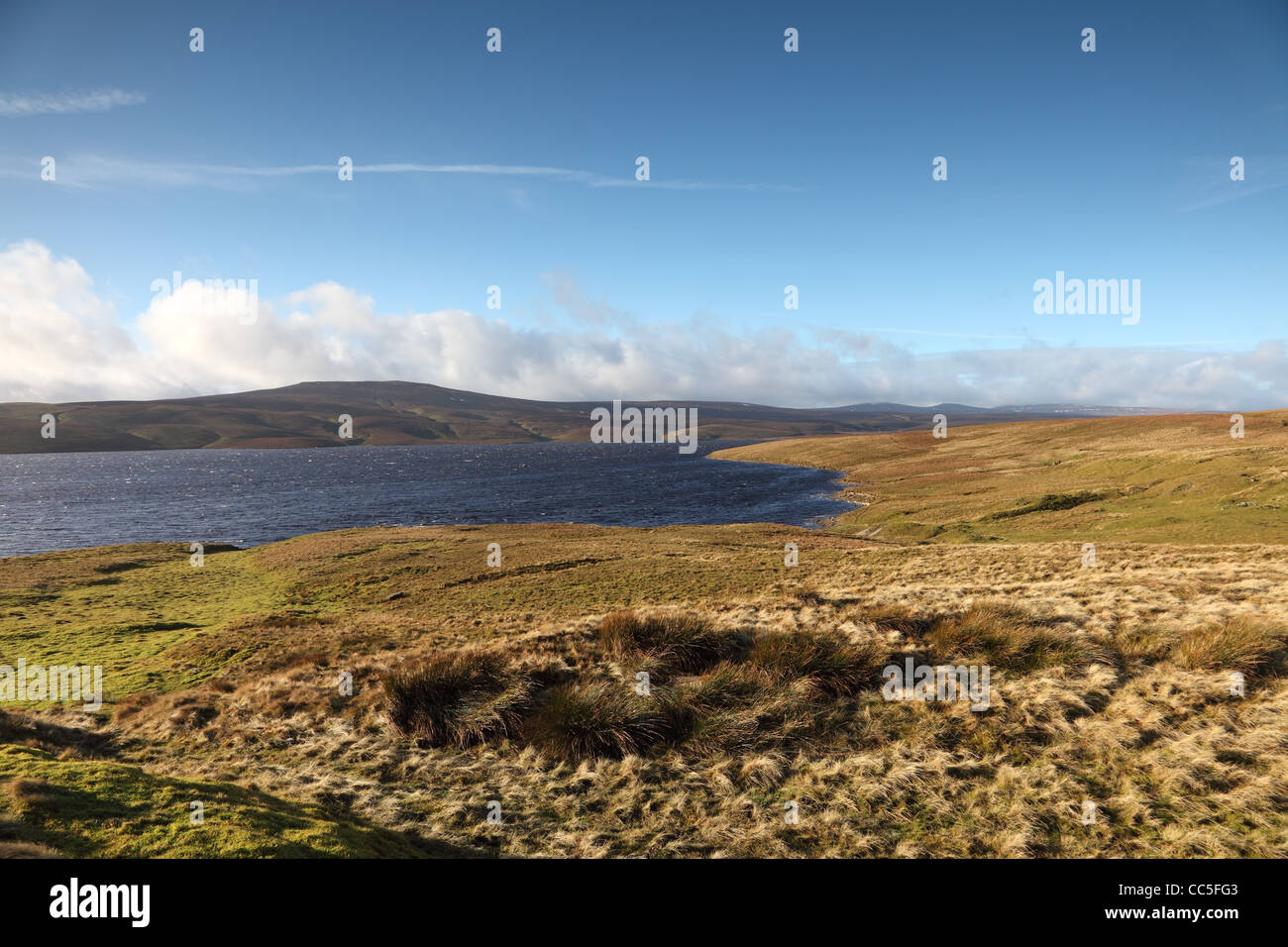View Across Cow Green Reservoir Towards Meldon Hill, Great Dun Fell ...