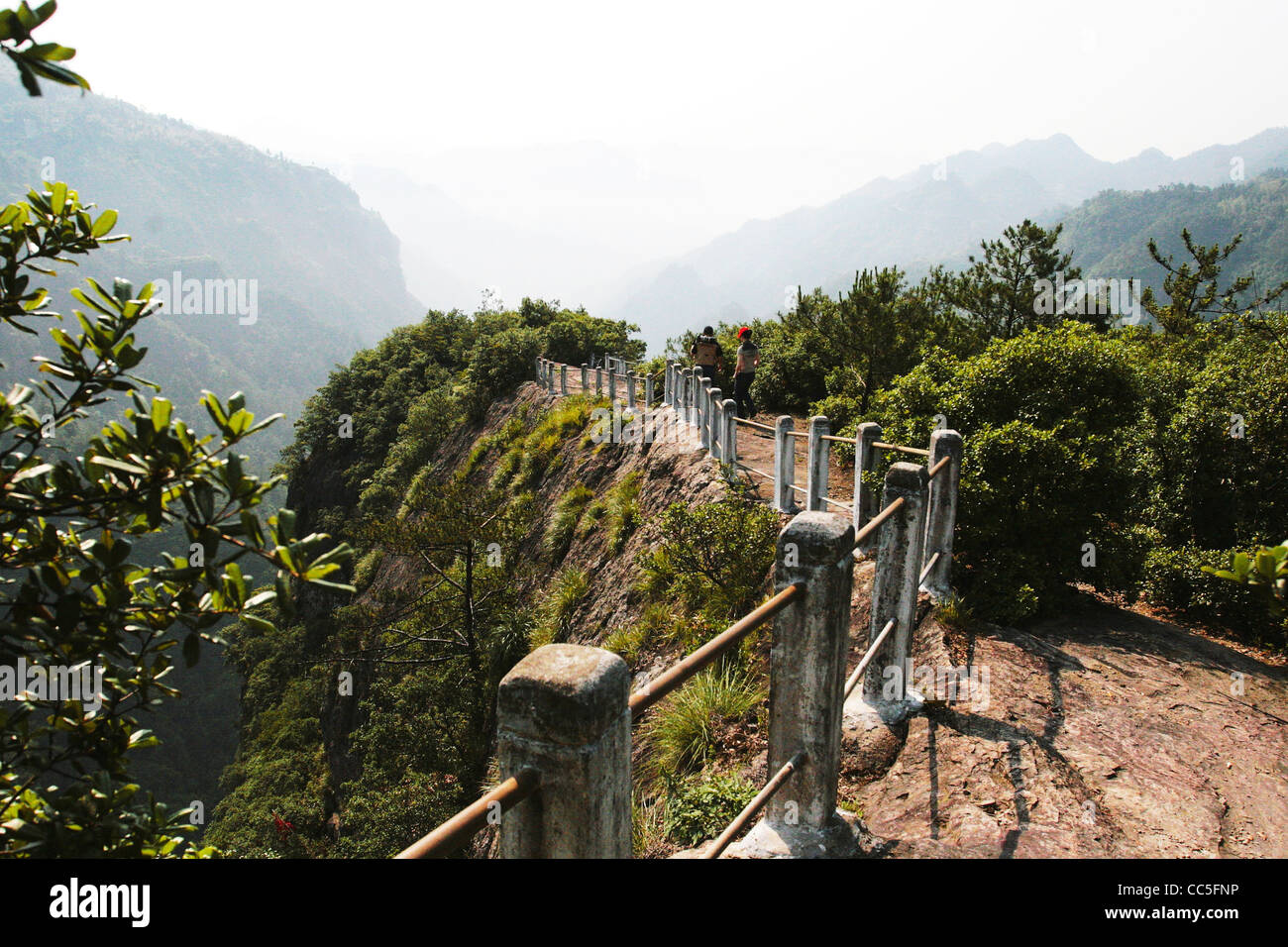 People walking on the path, Yongjia, Wenzhou, Zhejiang , China Stock ...