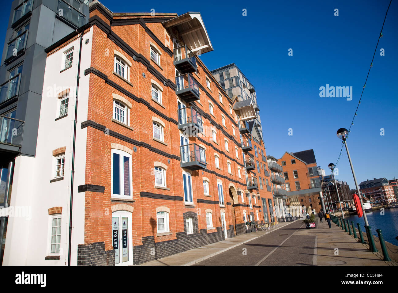 Converted maltings apartments, Wet Dock waterside redevelopment ...