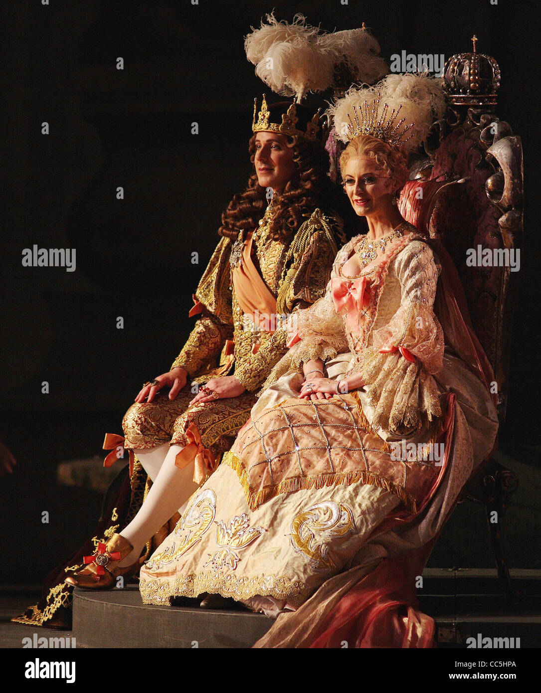 Ballet dancers performing king and queen, Beijing, China Stock Photo ...