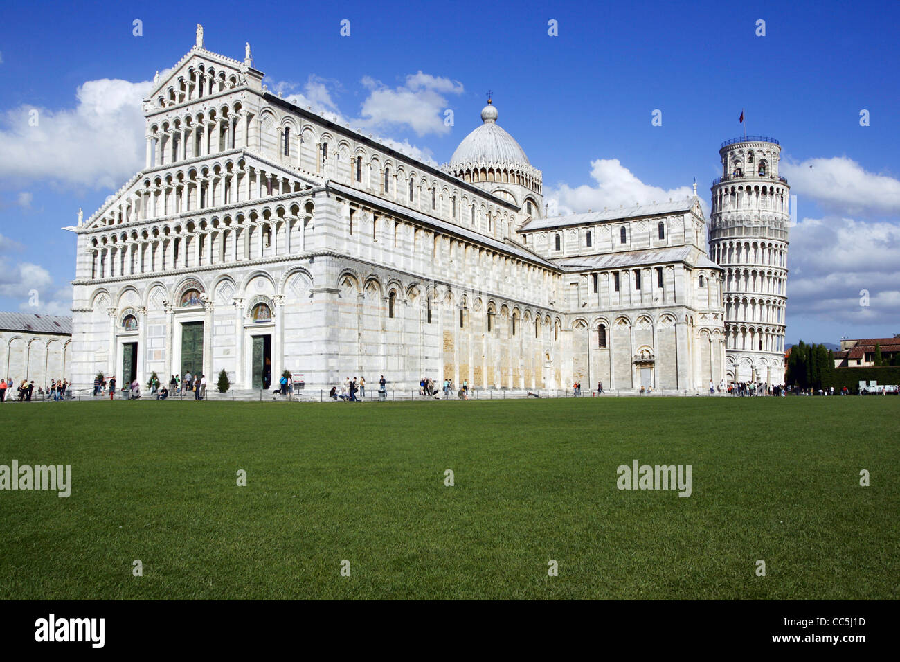 Cathedral of Pisa and Leaning Tower of Pisa, Piazza dei Miracoli, Pisa ...
