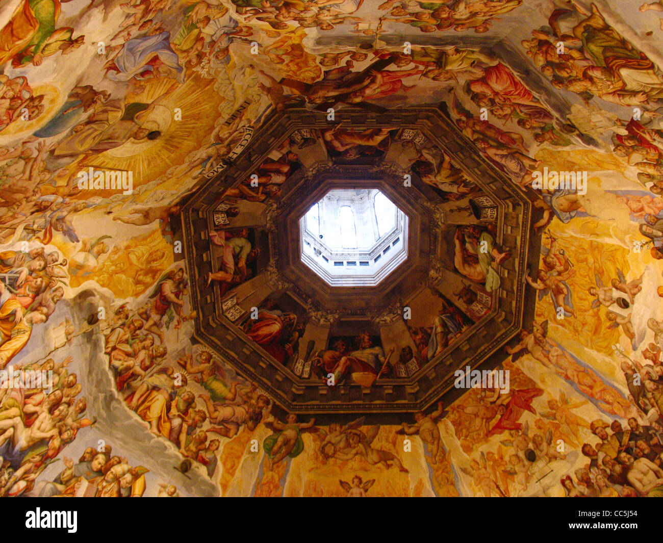 Fresco of the ceiling, Florence Cathedral, Florence, Italy Stock Photo ...