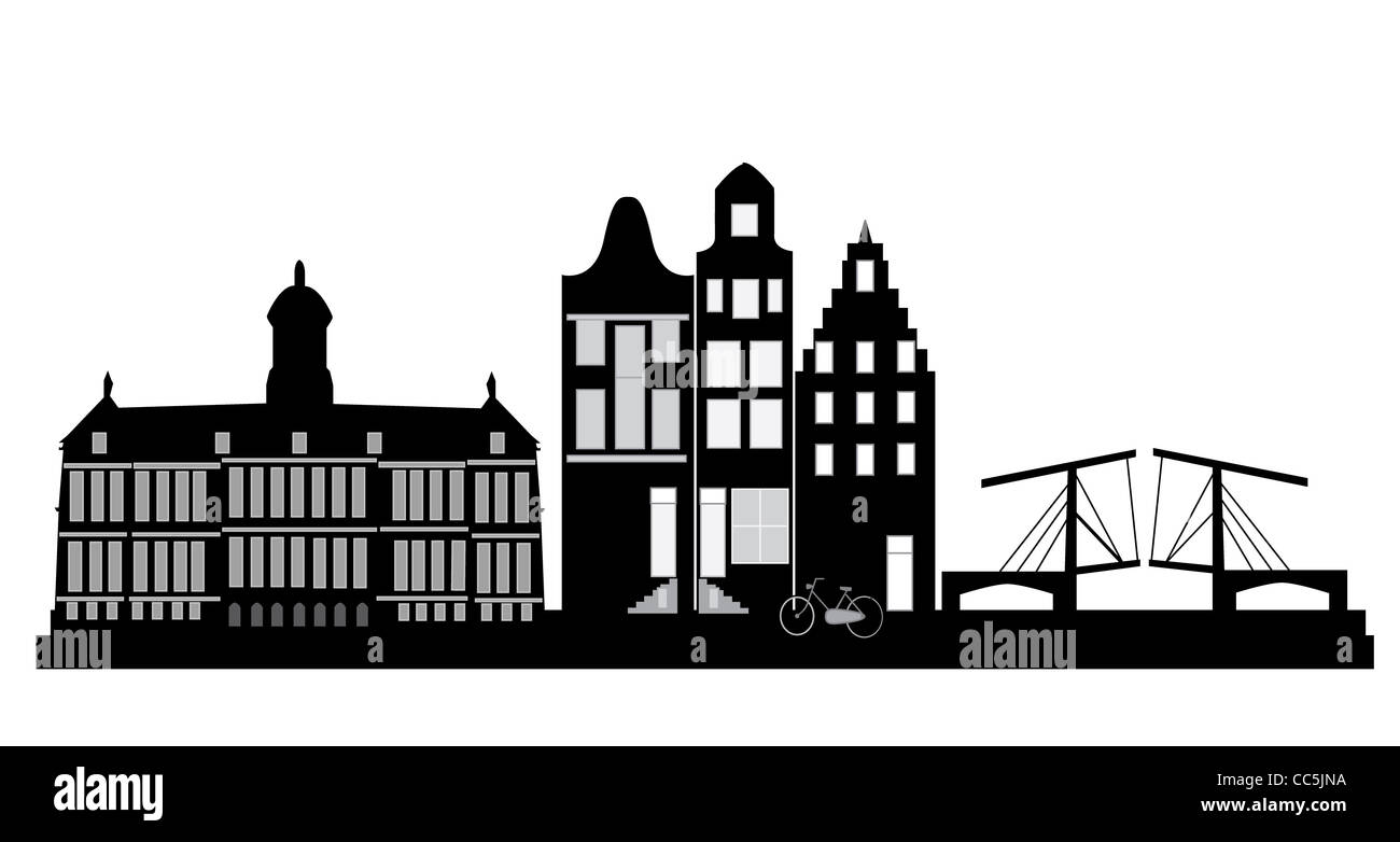 Skyline amsterdam Black and White Stock Photos & Images - Alamy