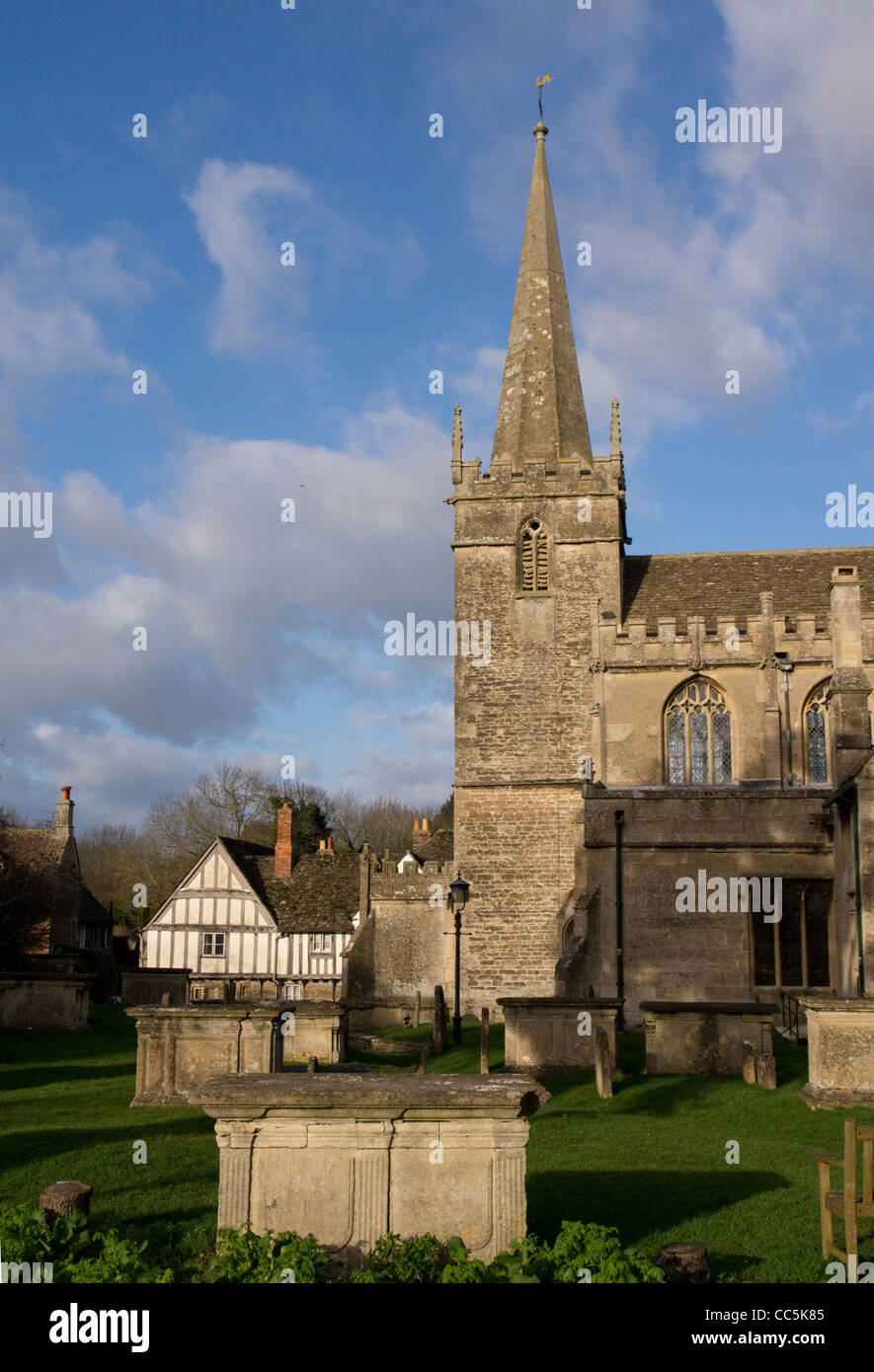Lacock Village Wiltshire England Stock Photo - Alamy