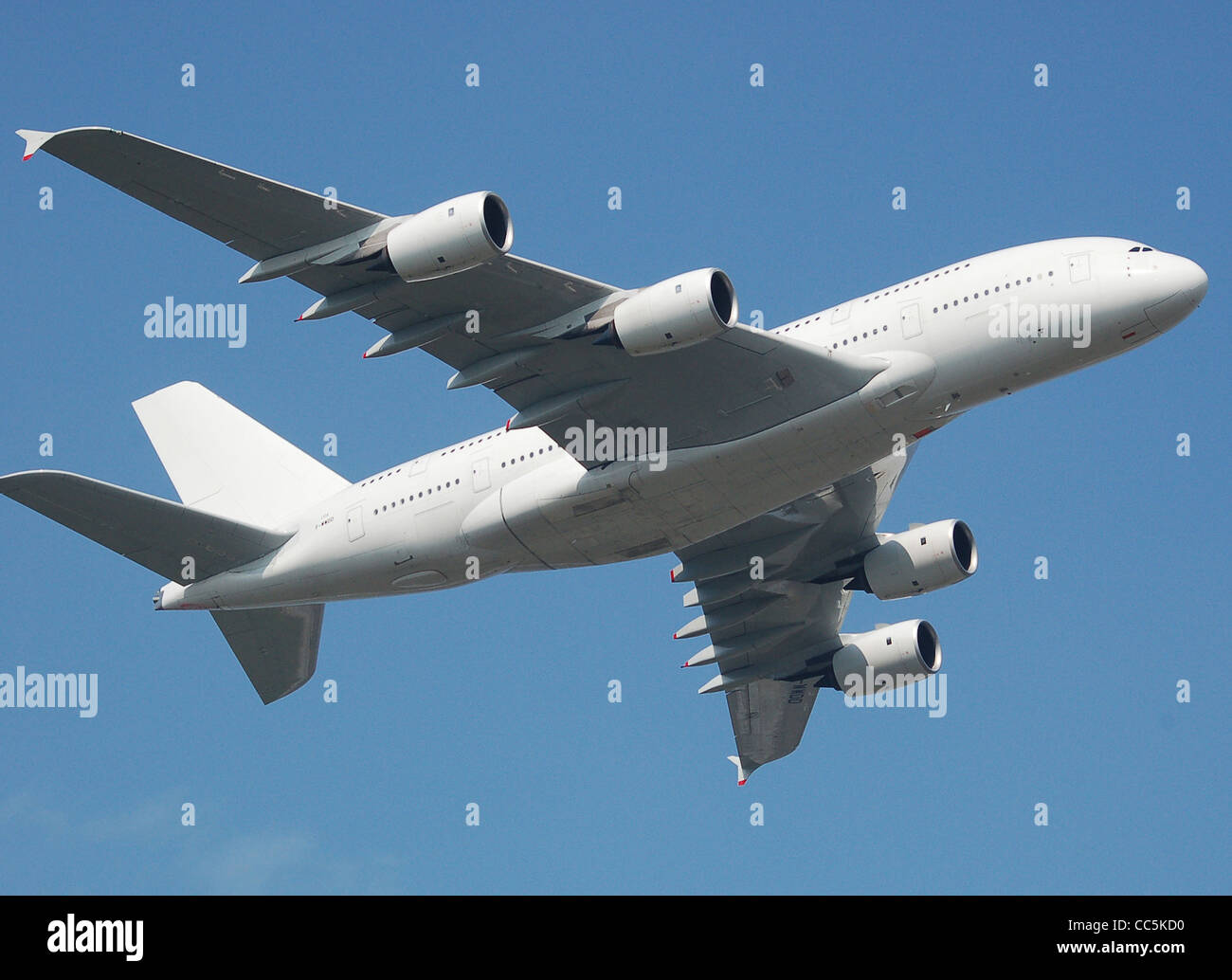 The Airbus A380 F-WWDD, the fourth prototype of the A380 series, is ...