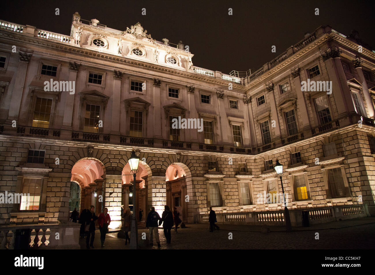 Somerset House lit up at Night - London UK Stock Photo - Alamy