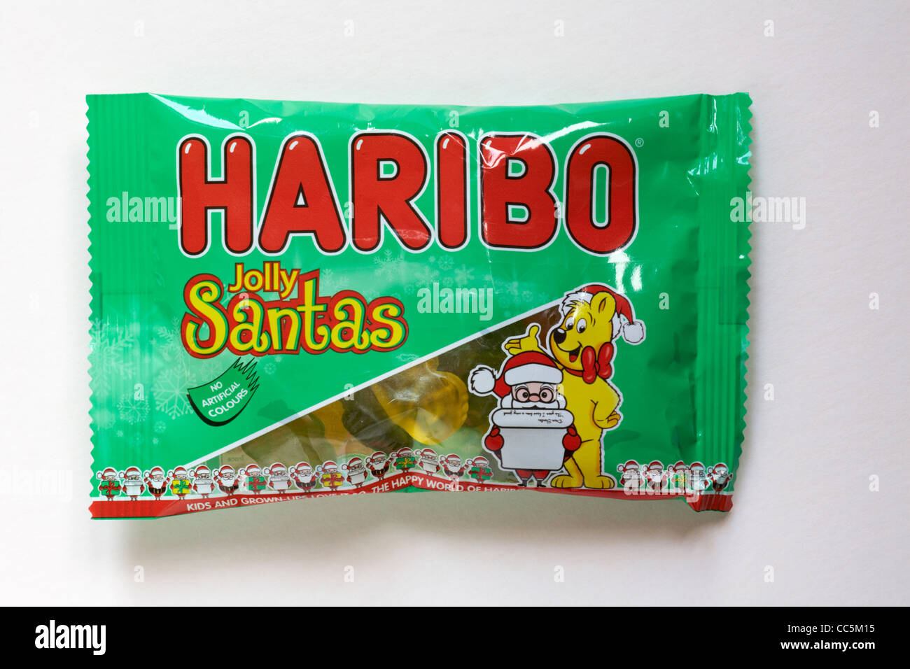 packet of Haribo Jolly Santas sweets isolated on white background Stock ...