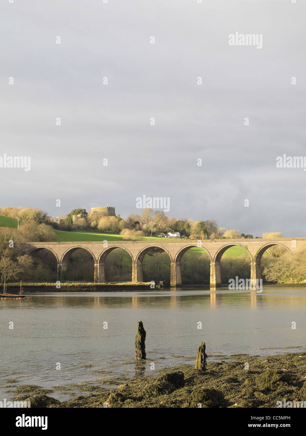 UK CORNWALL TREMATON CASTLE Lynher River winter Stock Photo - Alamy
