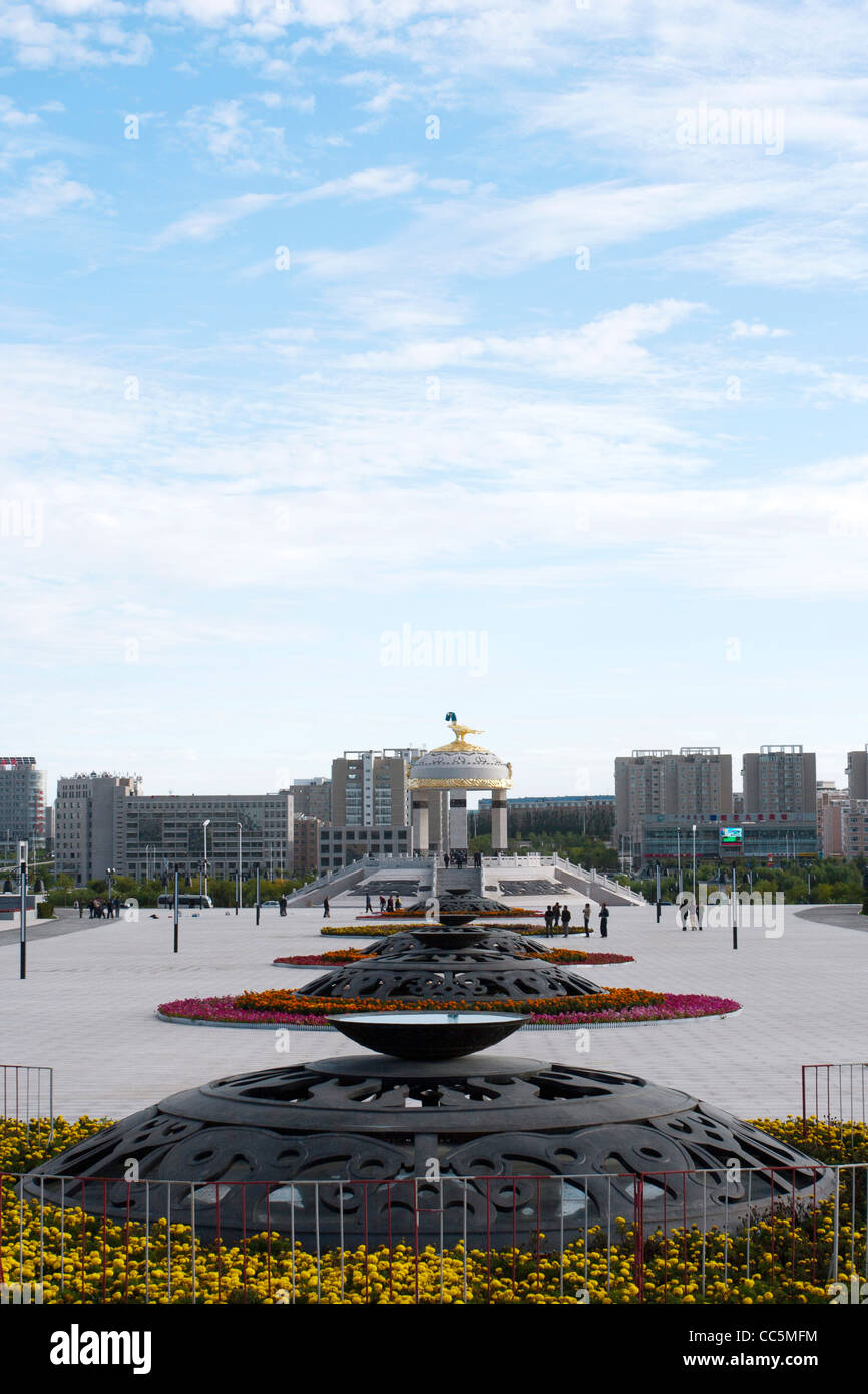 Ordos Bronze Cultural Square, Ordos, Inner Mongolia, China Stock Photo ...
