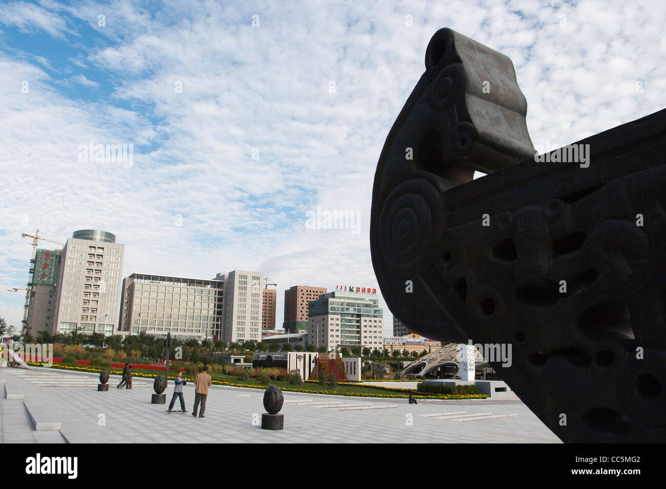 Ordos Bronze Cultural Square, Ordos, Inner Mongolia, China Stock Photo ...