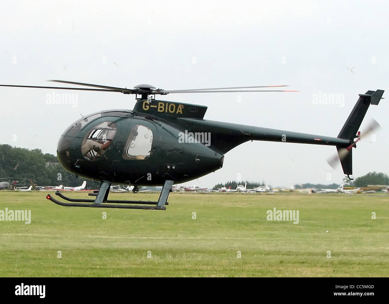 The Hughes 500 Model 369D, registration G-BIOA, is a light utility ...