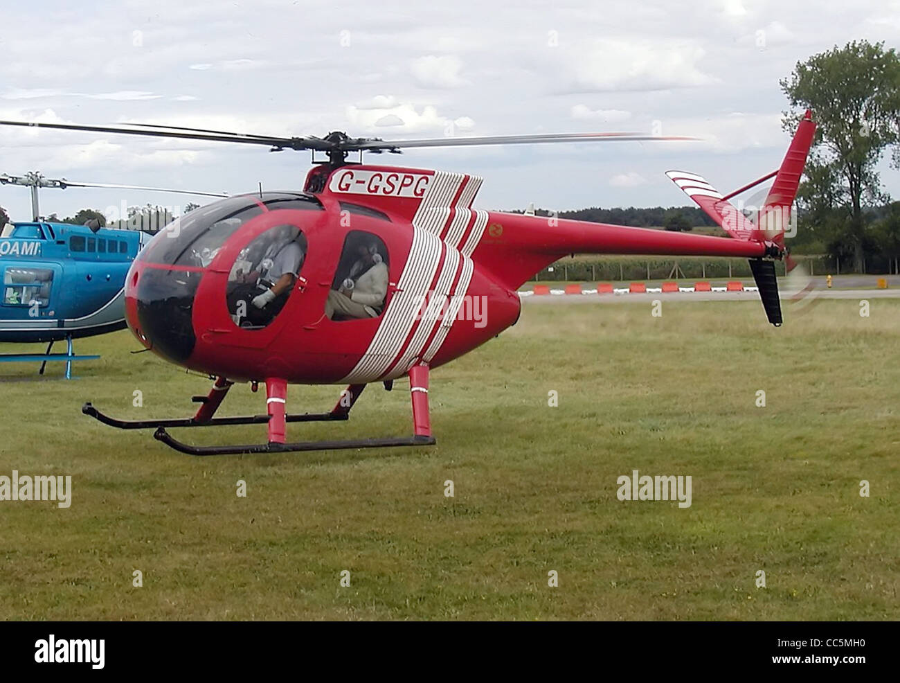 The Hughes 500 Model 369HS helicopter, registered as G-GSPG and built ...