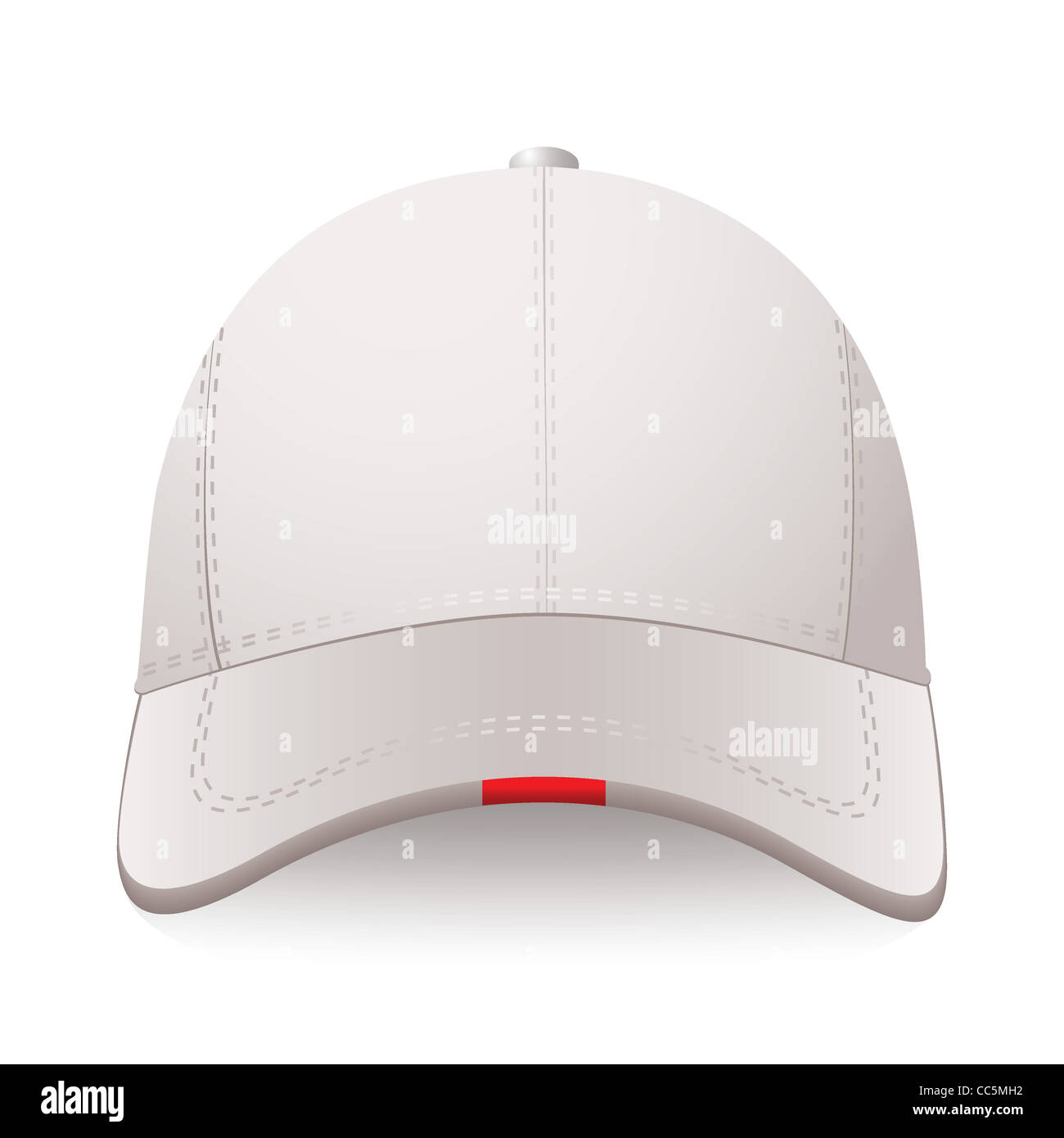 White sports cap with red label and room for your text Stock Photo - Alamy