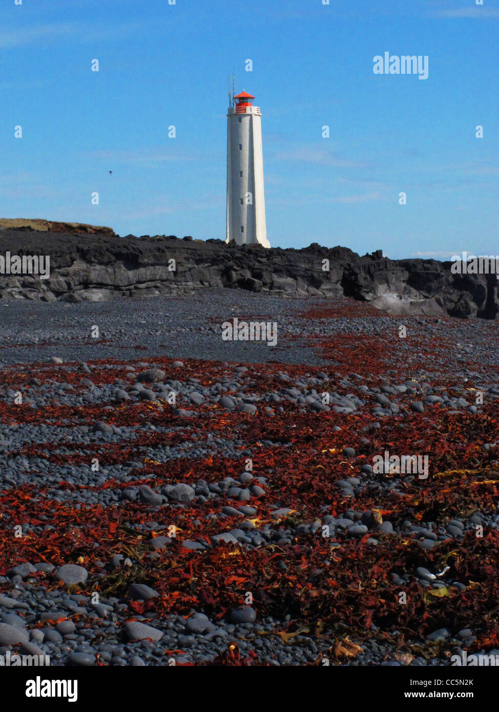 Malariff lighthouse. Snaefellsnes peninsula, Western Iceland Stock ...