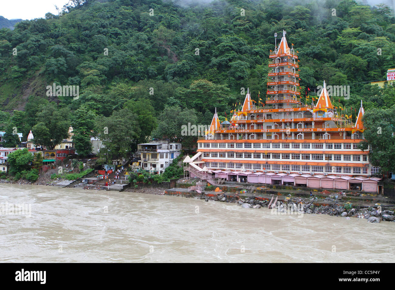Temple on the Ganges River at Rishikesh. India Stock Photo - Alamy