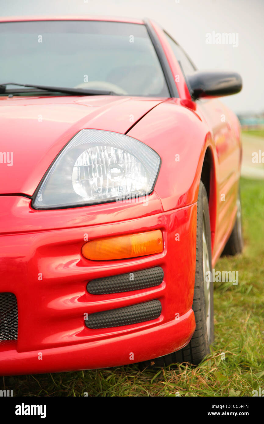 Red sport car. Close up Stock Photo - Alamy