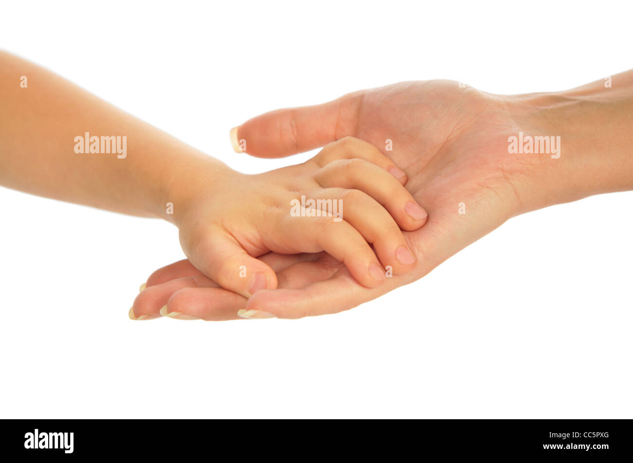 Mothers hand holding Cut Out Stock Images & Pictures - Alamy