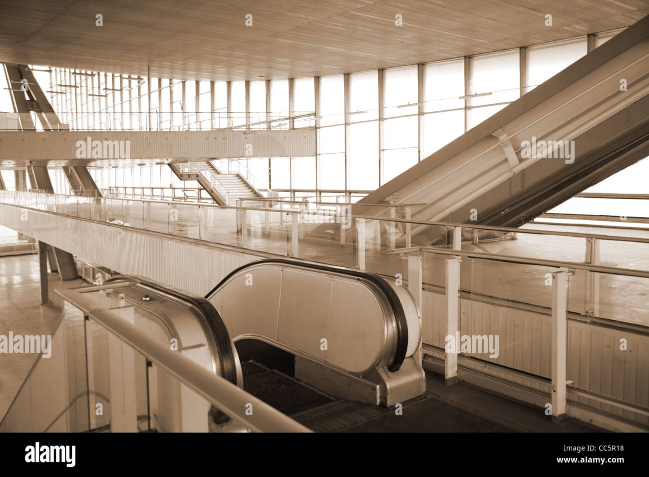 Old soviet glass hall interior Stock Photo - Alamy