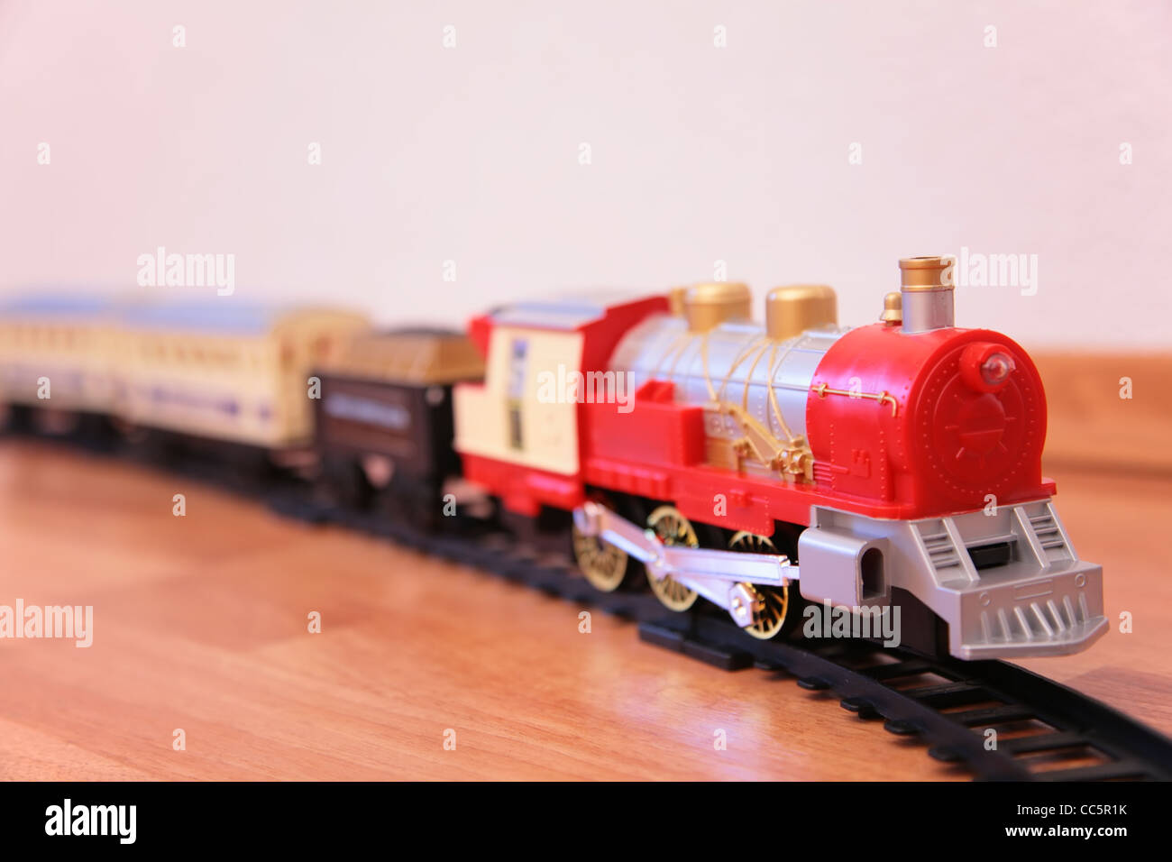 Red toy train Stock Photo - Alamy
