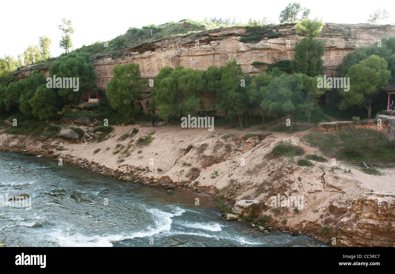 Yuxi River, Red Stone Gorge, Yulin, Shaanxi , China Stock Photo - Alamy