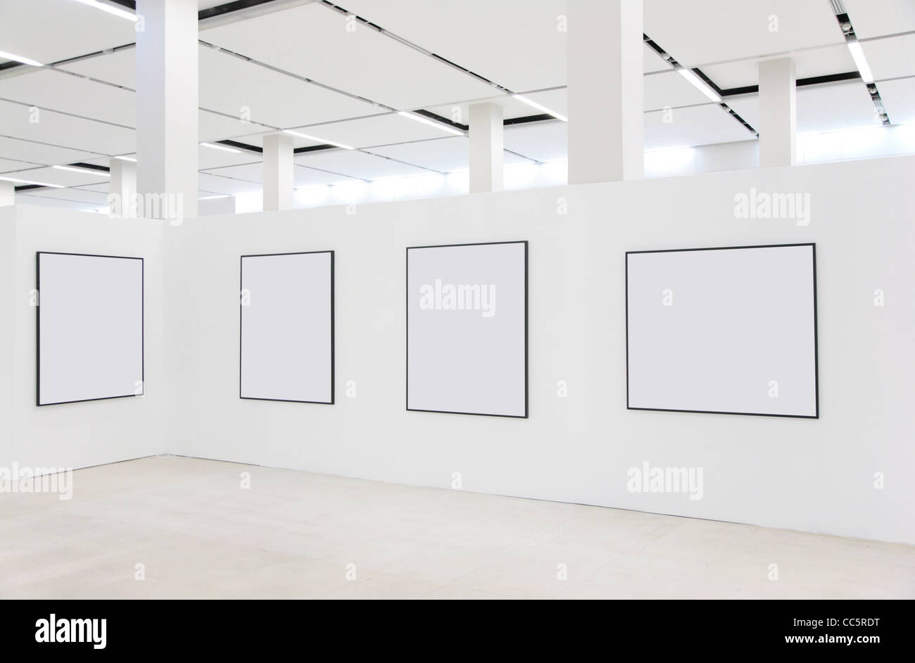 Frames on showroom wall Stock Photo - Alamy