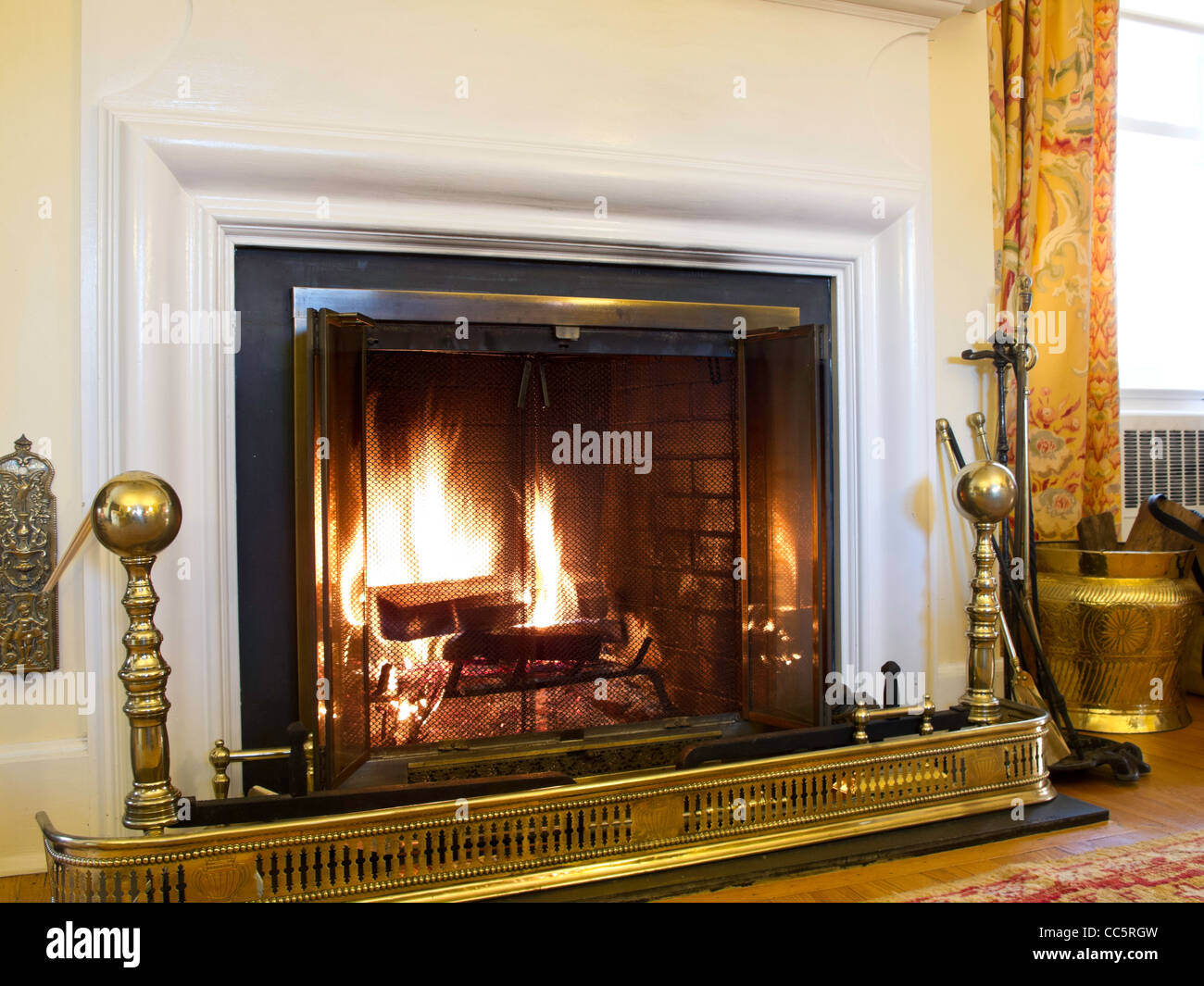Home Interior Fireplace Stock Photo - Alamy