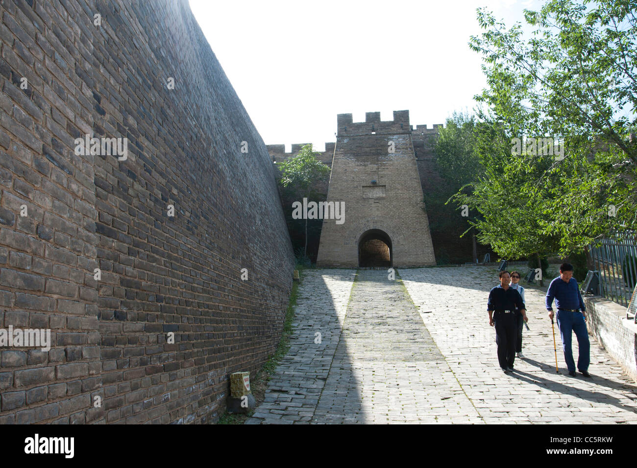 People visiting Zhenbei Fortress, Yulin, Shaanxi , China Stock Photo ...