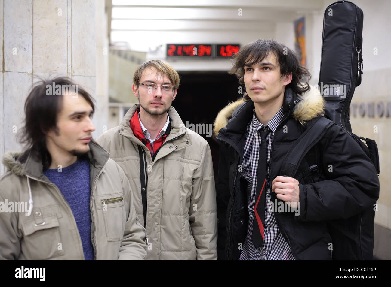 Three young musicians at metro station Stock Photo - Alamy Three young musicians at metro station Stock Photo - Alamy
