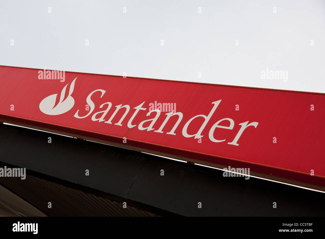 Sign outside Santander Bank Stock Photo - Alamy
