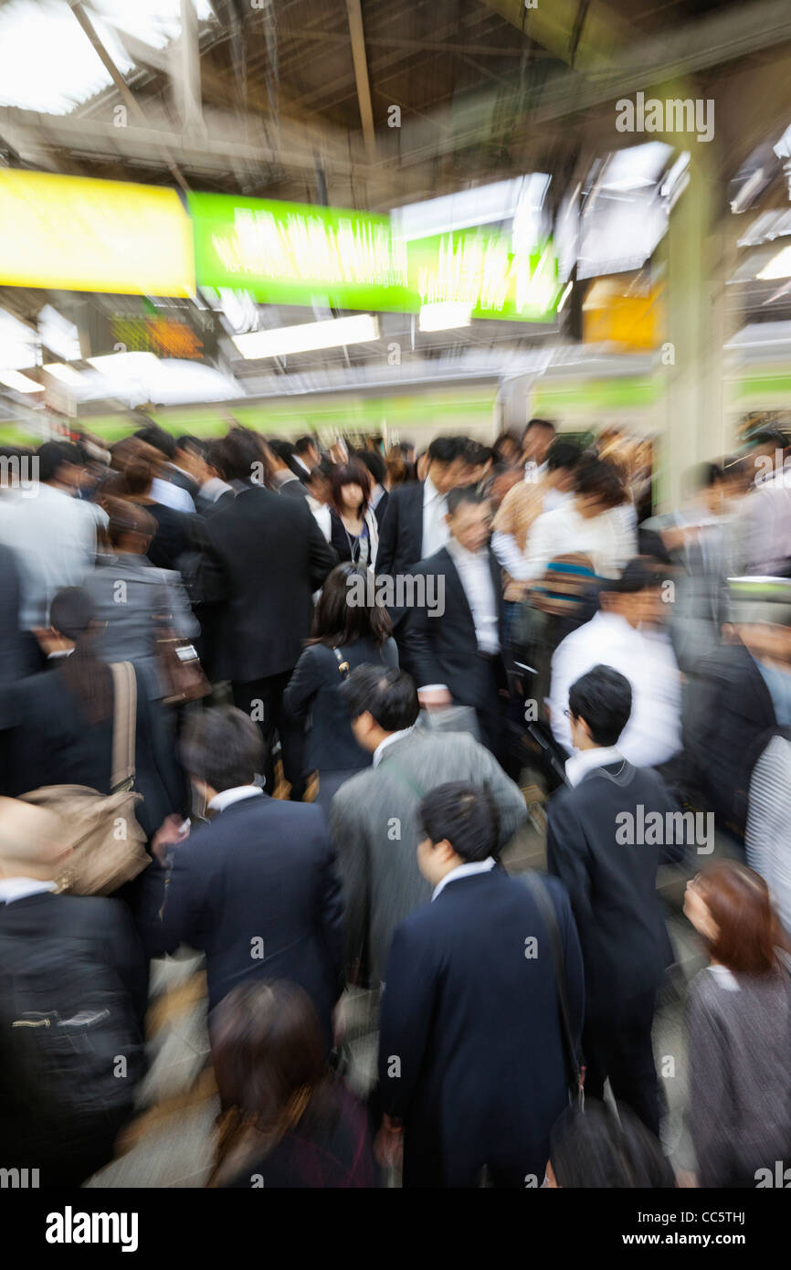 Japan, Tokyo, Shinjuku, Shinjuku Station, Rush Hour Commuters Stock ...