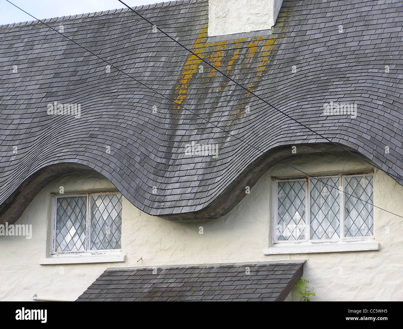 A traditional imitation thatched roof at Croyde, located in north Devon ...