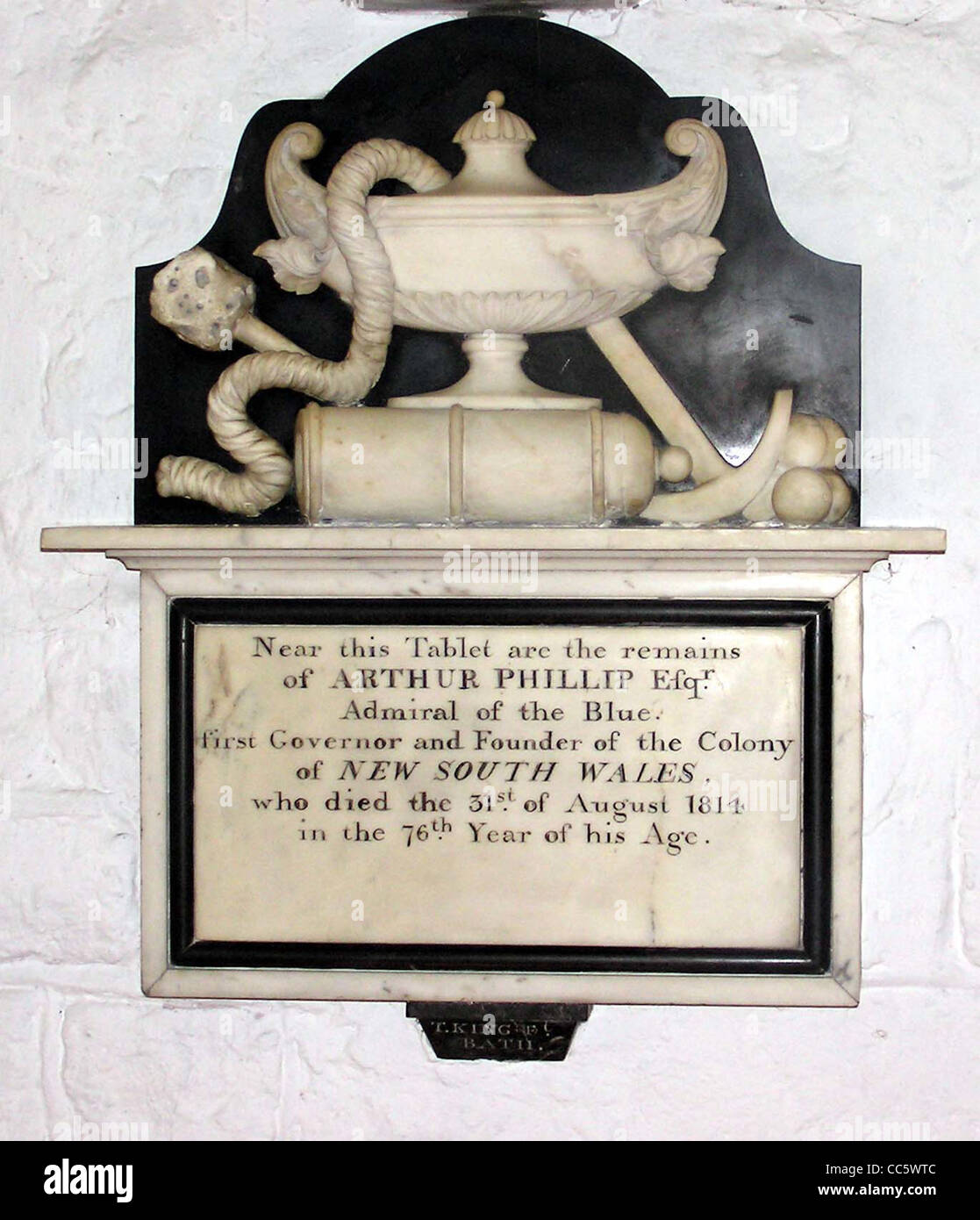 The memorial to Arthur Phillip, the first Governor of New South Wales ...