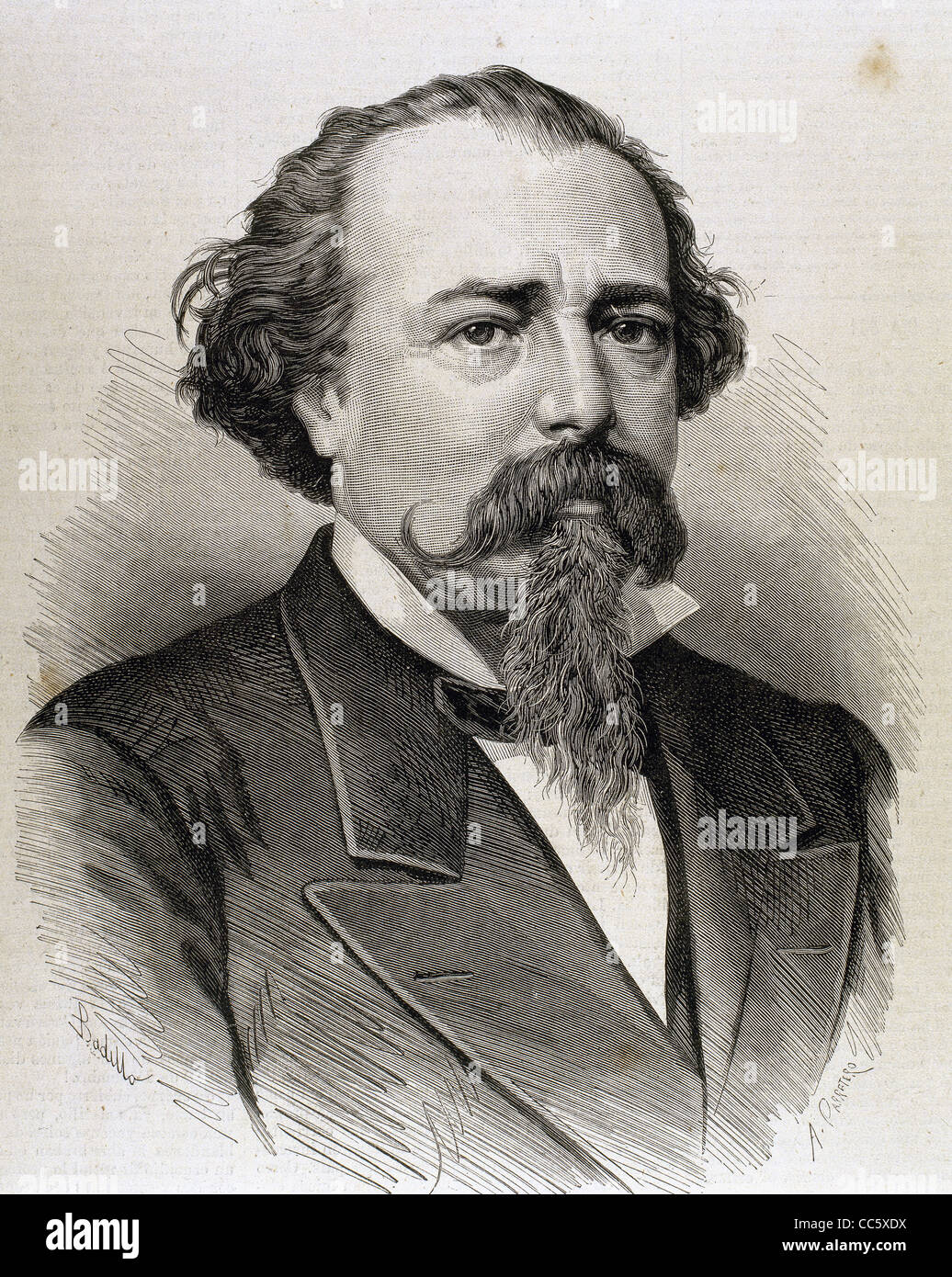 Lopez de Ayala, Adelardo (1828-1879). Poet, playwright and Spanish ...