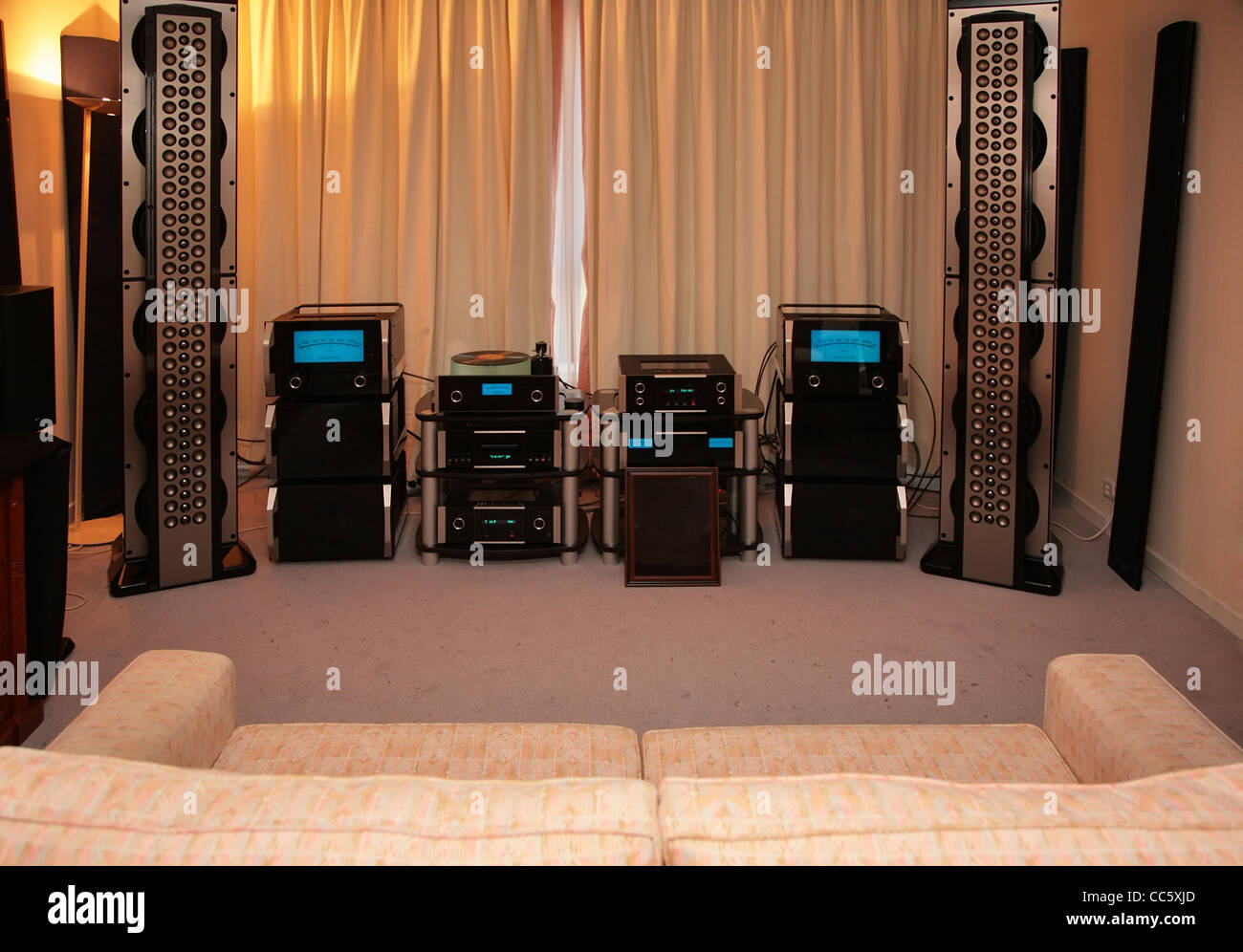 Room for music listening with hi-end system Stock Photo - Alamy