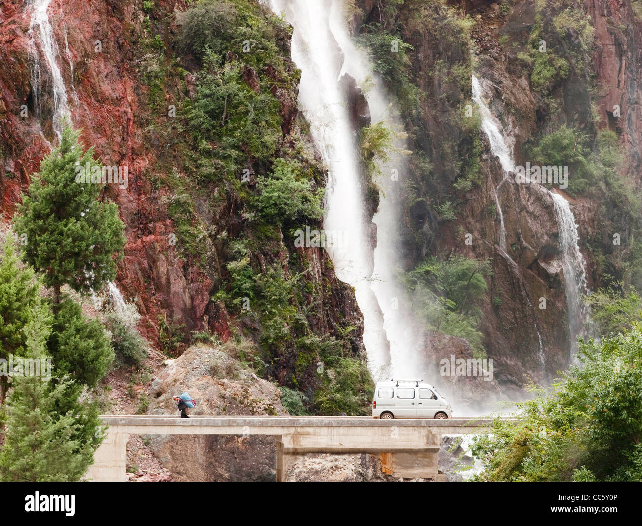 Sacred Waterfalls, Yubeng Village, Shangri-La, Diqing, Yunnan , China ...