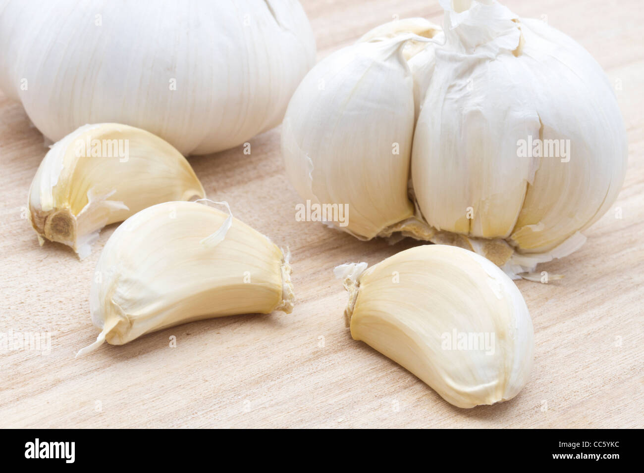 Closeup garlic on white hi-res stock photography and images - Alamy